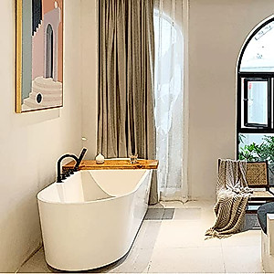 Bathtub Trays for Tub,Solid Wood Bath Tub Tray Table,Waterproof Bath Shelf Bath Tray for Bathtub,Thicken Wooden Bathtub Caddy Tray(35.4inch, Nature)