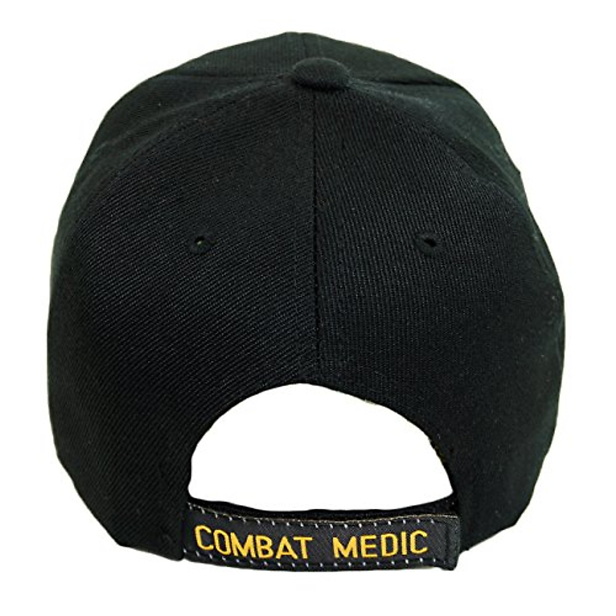 U.S. Military Official Licensed Embroidery Hat Army Navy Veteran Baseball Cap (United States Army Combat Medic-Black)