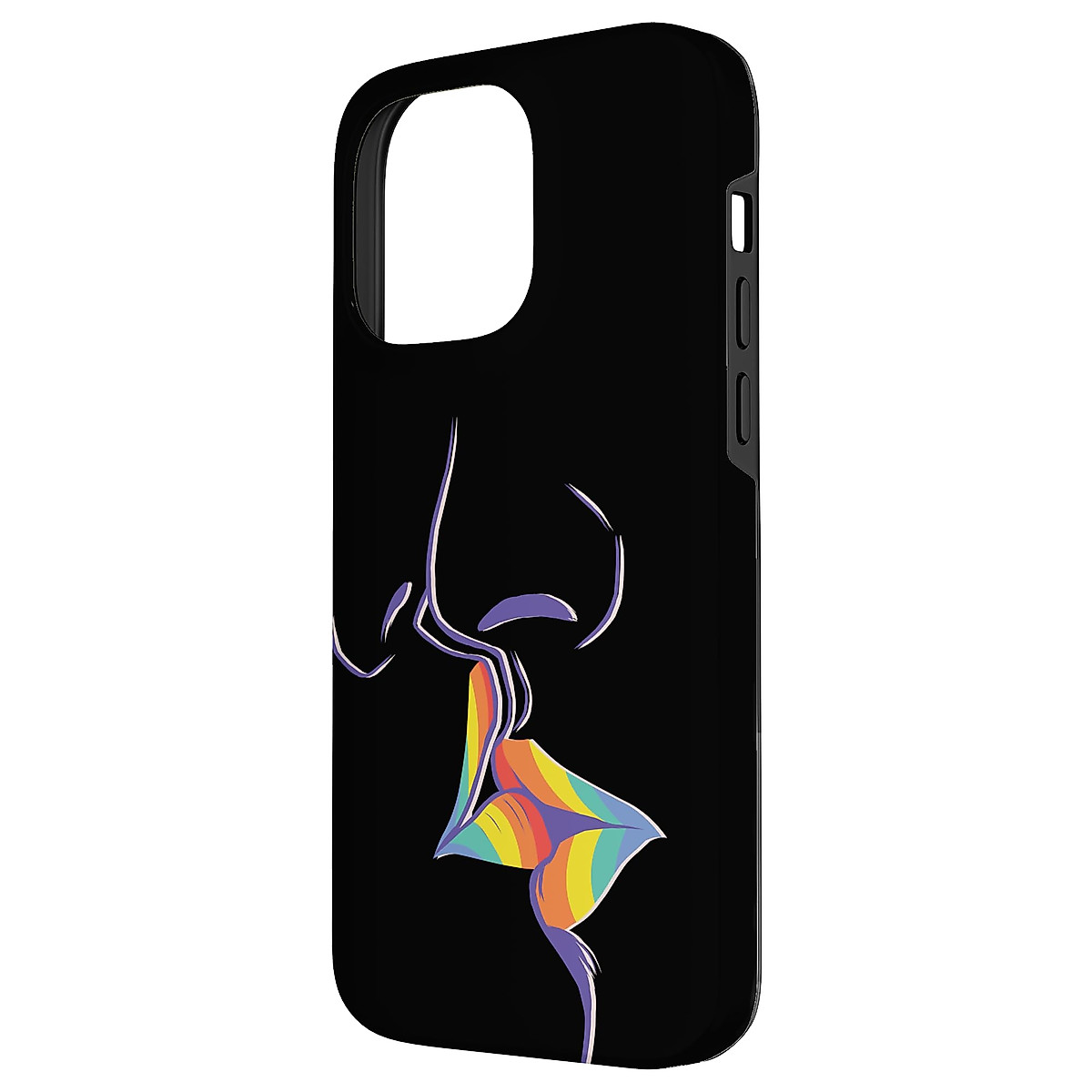 iPhone 14 Pro Max LGBT Lesbian Gay Pride LGBTQ Kiss Rainbow Gift Case
