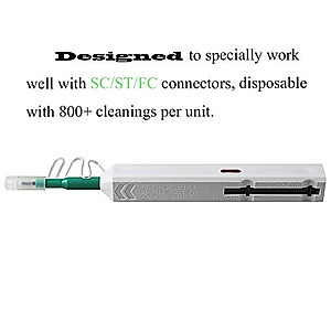 TUTOOLS Fiber Optic Cleaner,Fiber Optic connectors Cleaning,Fiber Optic Cleaner Pen with 800+ Cleans for 2.5mm SC/ST/FC Ferrules Push Type