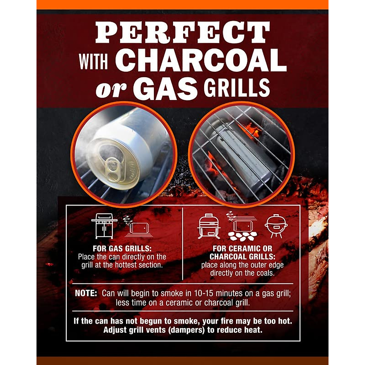 Dr. K's Tenn Cans 6 Pack - Convenient, No Mess Smoke Tube Grilling Gifts for Men | Premium Mesquite Pellets in an Easy to Use Can | Championship Flavor & Smoke Every Time, Up to 1hr Smoke Per Can