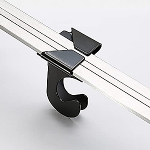 Kyuionty 20Pcs Drop Ceiling Hooks Zinc Alloy T-Bar Track Clip Hooks for Suspended Drop Ceiling Tiles, Ceiling Hooks for Hanging Plants & Office Classroom Decorations (Black)