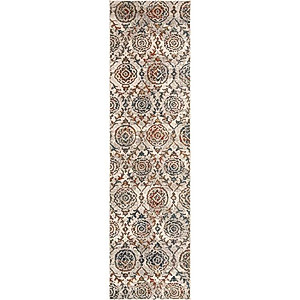 Well Woven Gideon Ivory Vintage Trellis Runner Rug (2'7" x 9'10")