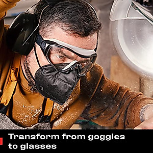 NoCry Anti Fog Safety Goggles for Men with Premium Anti Scratch Coating - Perfect Work Goggles with Adjustable Headband; ANSI Z87.1 Safety Goggles; Science Goggles or Chemistry Safety Glasses