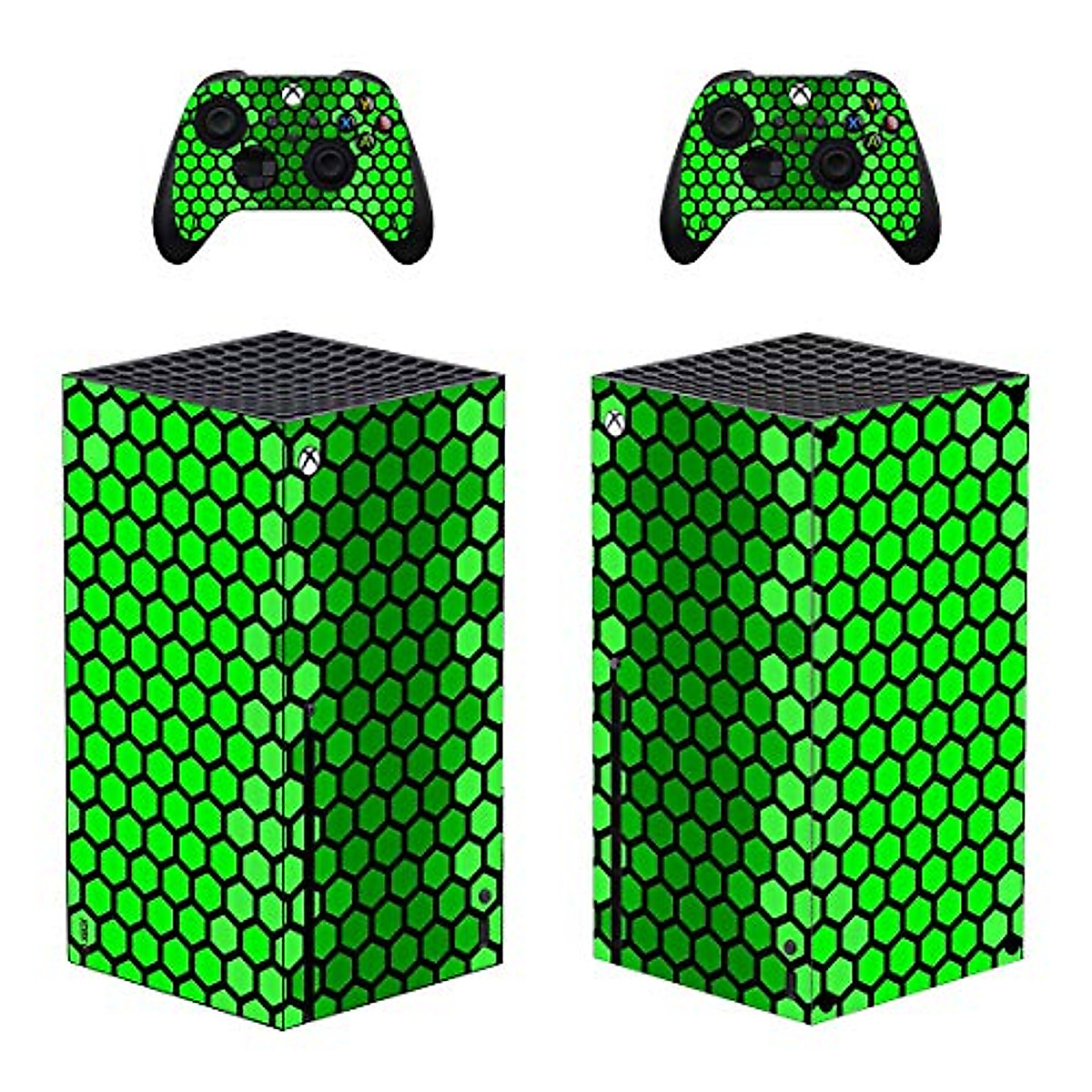 FELIPE SEIJI KUBA Protective Vinyl Skin Decal Cover for Xbox Series X Console Wrap Sticker Skins with Two Free Wireless Controller Decals multi color