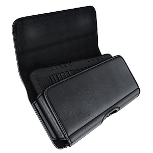 DeBin Holster for iPhone 15 Pro Max Plus, 14 Pro Max 13 Pro max 12 Pro Max 11 Pro Max, Xs Max, 8 Plus, 7 Plus Cell Phone Belt Holder Case with Clip ID Card Pouch Cover (Fits Phone with Case on) Large