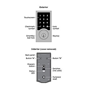 Weiser (by Kwikset) Premis Electronic Touchscreen SmartKey Deadbolt Lock, Works with Apple® HomeKit, Siri Voice Control, & Apple TV. Satin Nickel, 9GED22000-001-US15