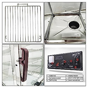 INTBUYING Commerical Bun Steamer Machine 110V Electric Food Display Automatic Temperature Control with 5 Layers Stainless Steel Shelf Display for Steamed Bun, Steamed Roll, Baozi, Shumai, Corn Peanut