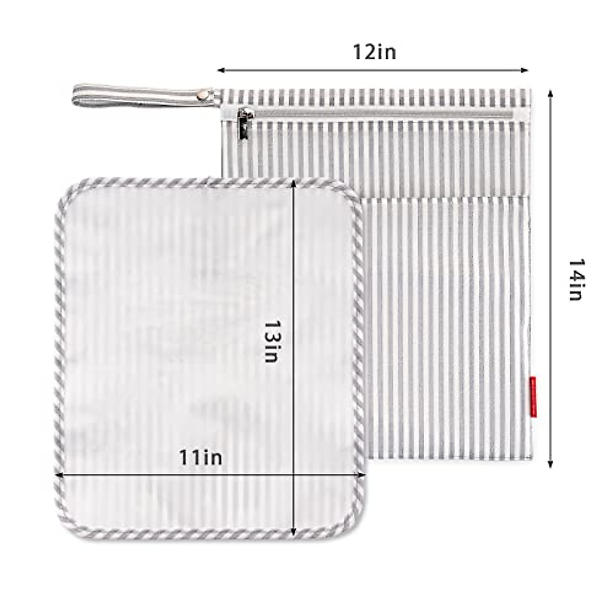 BABEYER Wet Dry Bag for Breast Pump Parts Storage, Waterproof Pump Parts Bag with Place Mat for Moms Pumping at Work-Straps