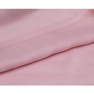 THXSILK Mulberry Silk Pillowcase with Tencel Underside for Hair and Skin, 1 Pcs Luxury 19 Momme Mulberry Silk Pillow Cases with Hidden Zipper Closure, King, Strawberry-Pink