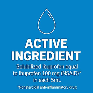 Children's Advil Suspension Ibuprofen 100mg Fast Pain Reliever and Fever Reducer Last up to 8 Hours Grape Flavor Liquid for Ages 2 to 11 Years - 3 Pack of 4 FL Oz Bottles