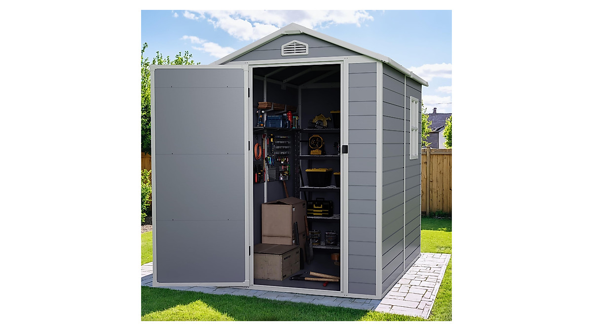 Devoko 6x4 FT Resin Shed - Weather-Resistant Outdoor Storage