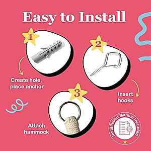 Lilly's Love Stuffed Animal Macrame Hammock w/String Lights | Large Boho Style Rope Net Holder for Kids Toys | Hanging Corner Nursery Storage Organizer for Your Plushie Pets (White)