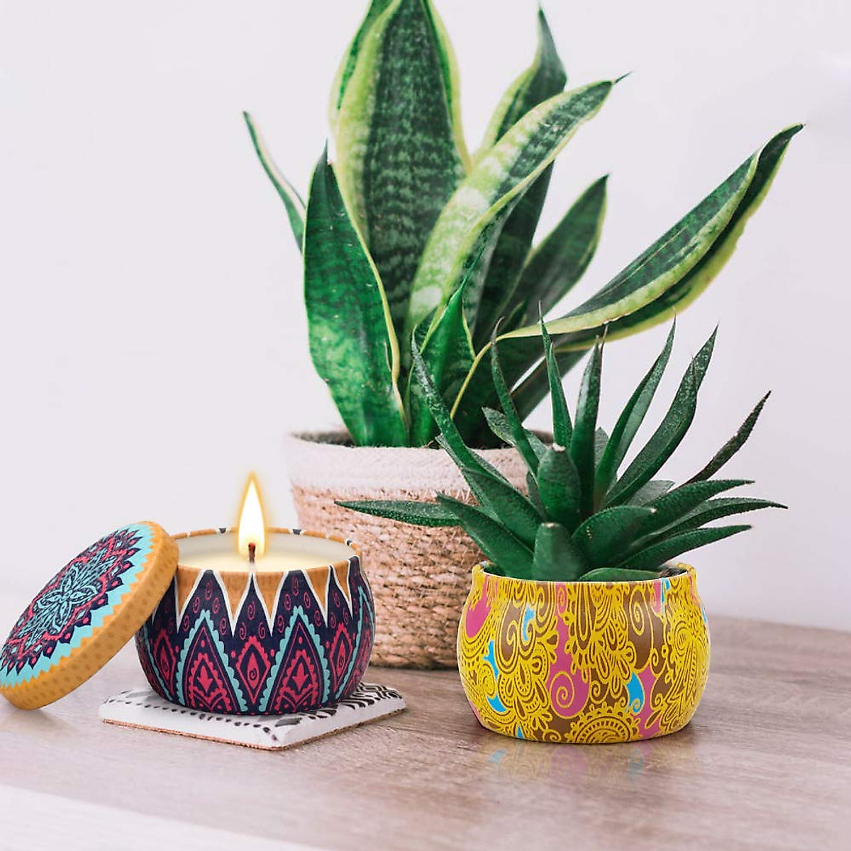 JXDLSQ Candles Gifts for Women Mom|4 Pack Candles for Home Scented|17.6 oz 120H Burn Time Soy Wax Aromatherapy Candles|Birthday Gifts Basket for Women Mothers Day Sister Best Friends Female.