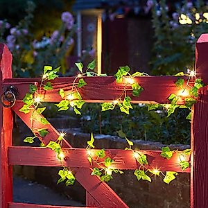 LED String Light Wedding Party Home Garden Bedroom Outdoor Indoor Wall Decorations, New Maple Leaf and Rattan Lights (6.5 Feet)
