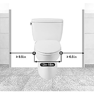 LEACHOI Toilet Safety Rails for Elderly, Toilet Rails for Elderly Free Standing, Heavy Duty Toilet Safety Frame with Arms, Handicap Toilet Seat, Height & Width Adjustable - 350lbs