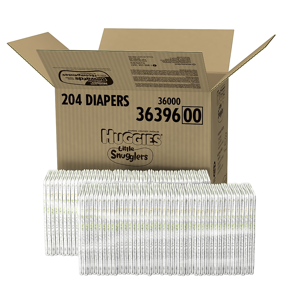 Huggies Little Snugglers Diapers Economy Plus, Size 2, 204 Count