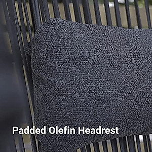 Grand patio Outdoor HOLAND Wicker Egg Chair, Patio Lounge Chair with Olefin Thick Cushion for Indoor and Outdoor, Living Room, Balcony, Porch, Poolside