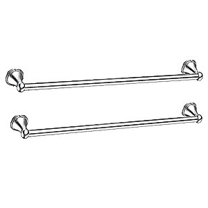 Newfun 24 Inch Brushed Nickel Towel Racks for Bathroom - 2PCS SUS304 Stainless Steel Bathroom Towel Holder Wall Mounted