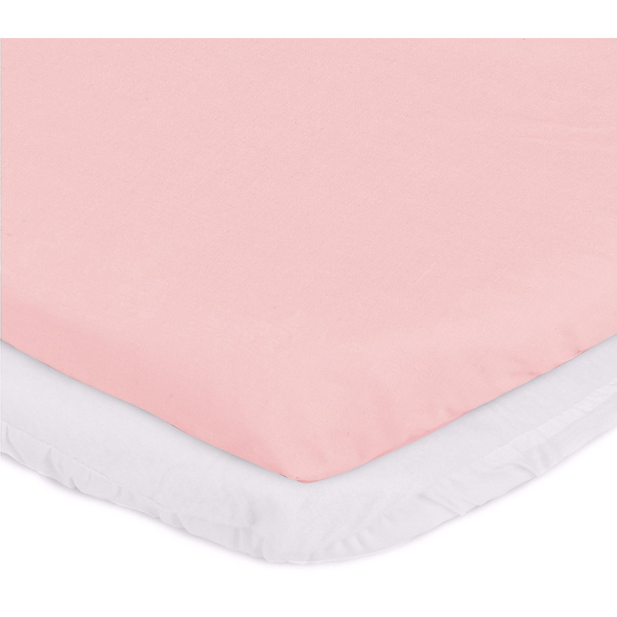 aBaby Waterproof Bassinet Mattress Protector & Bassinet Sheet Combo – Durable Bassinet Sheet & Mattress Protector for Babies – Made in USA - Pink, 15" x 33"