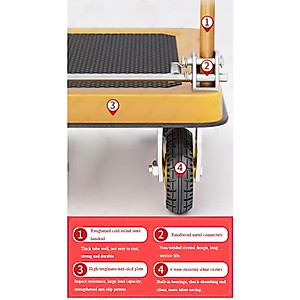 Platform Truck Small Platform Truck Steel Folding Push Cart Flat Handtruck Load 330 Lbs Moving Dolly Cart Portable Platform Hand Truck Reliable