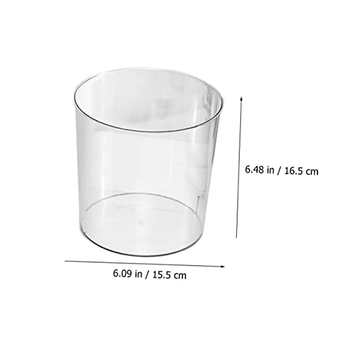 Zerodeko 2pcs Transparent Trash Can Clear Container Desk Containers Office Trash Can Clear Trash Can Clear Waste Can Recycling Trash Can Kitchen Waste Bin Trash Storage Can Home Supplies