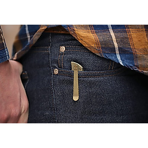 DROP Massdrop + Gavko Thresher Titanium Frame Lock Pocket Knife, Pelagic Sand, Right Hand