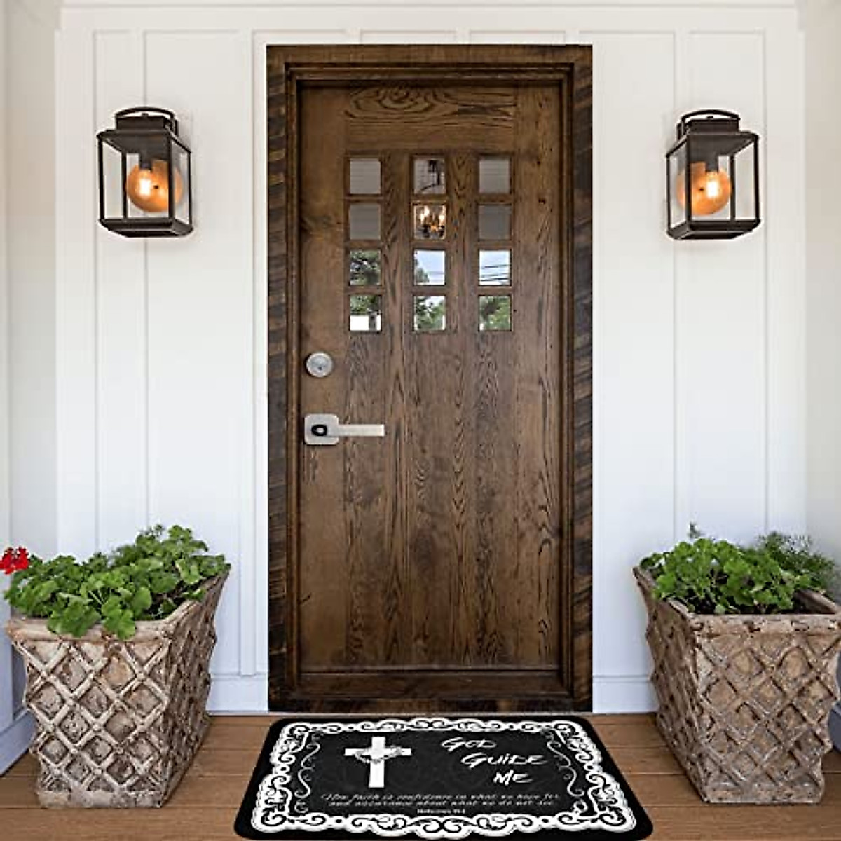 Vivacite Prayer Mat Christian Gifts for Women Men Faith Religious Spiritual Gifts for Women Prayer Rug with Bible Verse Christian Decor Area Rug for Pray Scripture Hebrews 11:1, 24"X16"