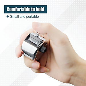 AYNEFY Mechanical Counters with Push Button Tally Counter, Mini Tally for Push Button,Mini Metal 4 Digit Number Handheld Hand Tally Counter for Sports Games Golf Lap Counters