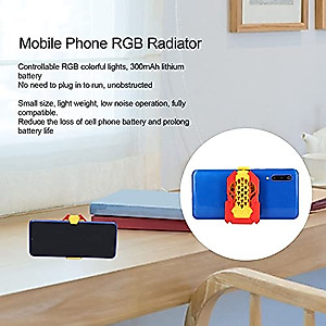 Cell Phone, Linear Damping Retractable Clip Mobile Phone Cooling Fan Gaming Coloful Light for Smartphone Gaming Controller for Smartphones