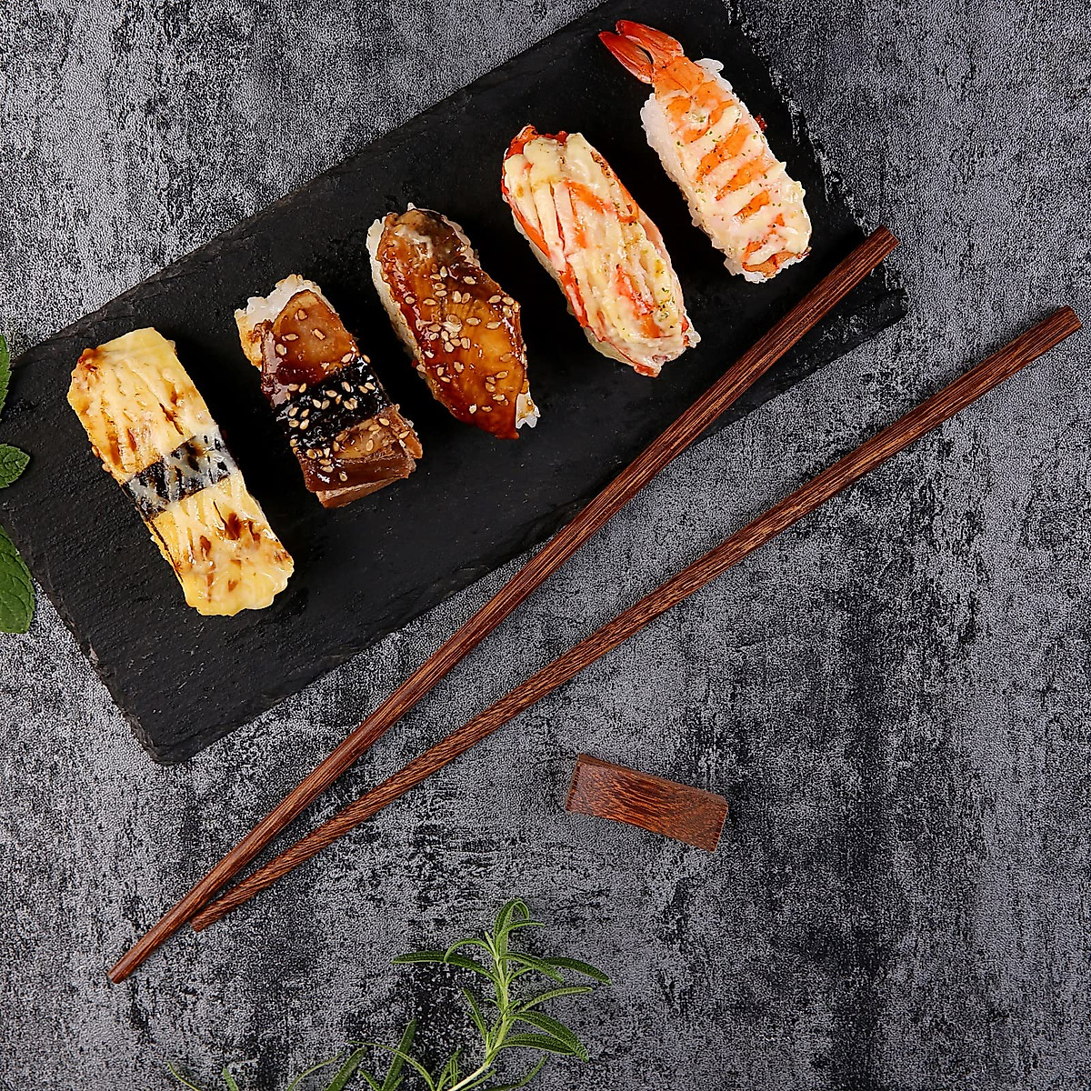 Donxote 12 Inches Cooking Chopsticks 2 Pairs with Chopstick Rest, Kitchen Noodles Frying Wok Long Chopstick, Wooden Reusable Chop Sticks, Apply to Asian Cooking Deep-Fry Food