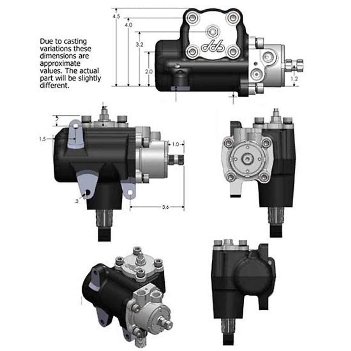 Vega Power Cross Steering Gear Box Combo