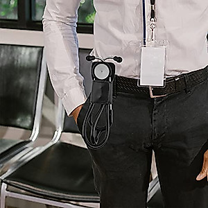 Beautyflier Black PU Leather Stethoscope Holder with Clip for All Models: Littmann, ADC, MDF, Adscope, Perfect for Physicians, Nurses, EMT, Medical Nursing Students, Work with Comfort (Black)