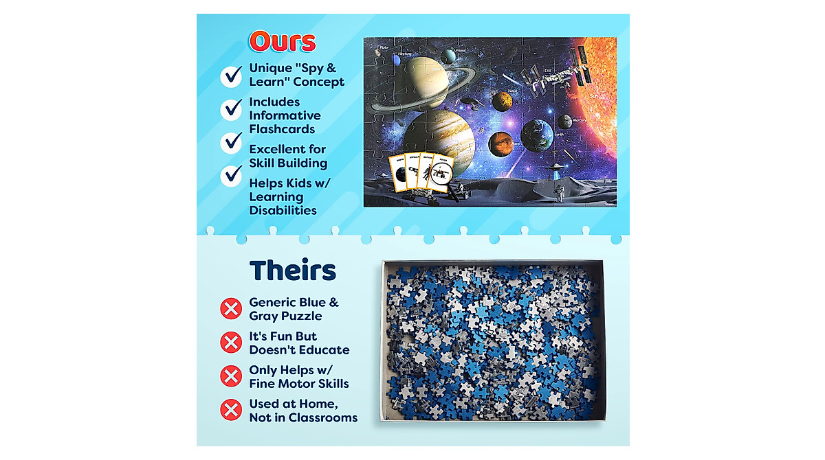 Solar System Spy Puzzle for Kids - Educational Space Game