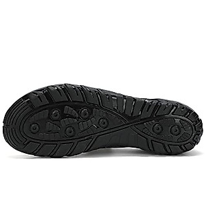 ANLUKE Mens Womens Water Shoes Swim Shoes Aqua Shoes Barefoot Quick-Dry Beach Surf Water Sports Shoes AllBlack 43