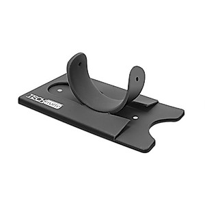 TechMatte Phone Wallet-Stick On Card Holder and Money Clip with Built-in Phone Stand (2-Pack, Black)