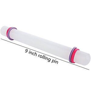 ScivoKaval Marshmallow Fondant Cake Decorating Hand Tool 12 Pcs 5 Sets Sugarcraft Gumpaste Icing Smoother Rolling Pin Trimmer Cutter Embosser Flower Scissor Modelling Accessories Supplies Kit Multi