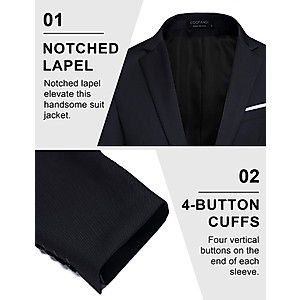 COOFANDY Sport Coats for Men Sports Blazer Fitted Casual Suit Jacket Fashion Athletic Fit Blazers Navy Blue, X-Large