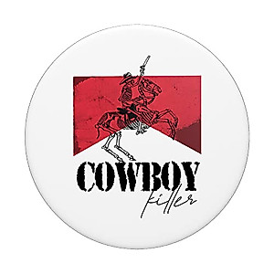 Skeleton Cowboy Killer Howdy Western Country Cowgirl Gift PopSockets Swappable PopGrip