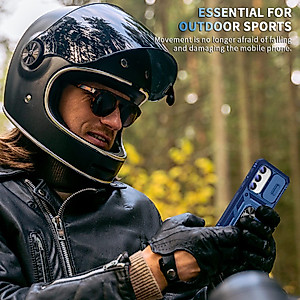 IYTRRYH for Samsung Galaxy S23 Case 5G with Tempered Glass Screen Protectors,with Magnetic Kickstand Ring & Camera Cover Shockproof Military Grade Drop Heavy Duty Protection Galaxy S23 Phone Men Blue