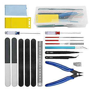 WMYCONGCONG 22 PCS Gundam Model Tools Kit Modeler Basic Tools Craft Set for Car Airplane Model Building Repairing and Fixing