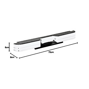 Fey 21002 SureStep Universal Chrome Replacement Rear Bumper (Requires Fey vehicle specific mounting kit sold separately)