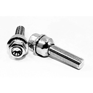 Set of 20 Veritek 14x1.5mm 45mm Extended Thread R14 Radius Chrome Ball Seat Washer Lug Bolts for Porsche Factory Wheels
