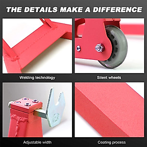 Ruedamann 550 lbs Capacity Motorcycle Stand,Adjustable 9.8"-13.8"W Motorcycle Rear Lift,Motorcycle Storage Lift Stand, Wheel Lift Stand for Sport Bikes,Dirt Bikes,Rear stand, Red