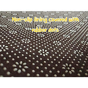 Gesmatic Kitchen Rugs Washable, Farmhouse Kitchen Rugs 17"X48" 17"X24" Orange Color Painting Wall Bathroom Non Slip Microfiber Kitchen Rugs and Mats Coffee Kitchen Rugs and Mats Farmhouse 2 Piece