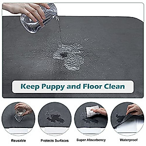 INVENHO Washable Pee Pads for Dogs 72"x72" Reusable Dog Pads Extra Large Upgrade Non-Slip Dog Pee Pads Heavy Absorbency Puppy Pee Pads Quick Dry Whelping Pads/Waterproof Puppy Training Pad