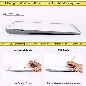 TOHETO Portable A4 Tracing LED Copy Board with Carry Bag, Cordless Battery Powered 5 Levels Brightness Light Box Rechargeable Light Board for Weeding Vinyl X-ray Viewing Diamond Painting (Grey)