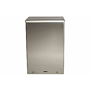 Stainless Steel Enclosure - 24" x 24" x 12" - Flip Cover Lid - Natural Finish - N3R