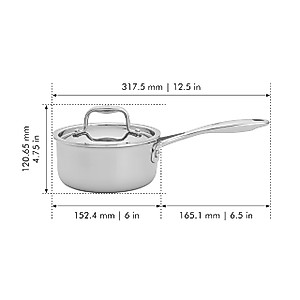 HENCKELS Clad Impulse 10-pc 3-Ply Stainless Steel Pots and Pans Set, Cookware Set, Fry Pan, Saucepan with Lid, Saute Pan with Lid, Dutch Oven with Lid, Stay-Cool Handles, Induction Stove Compatible