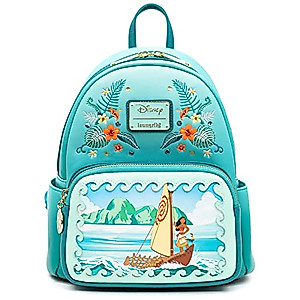 Loungefly Disney Moana, Princess Stories Series Moana Mini Backpack, Te fiti Hei Hei Pua Maui